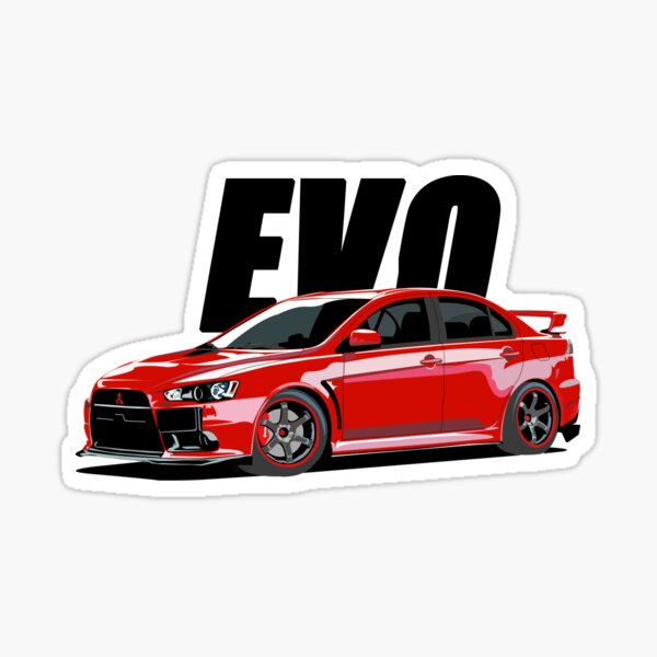 Evo X Stickers | Redbubble