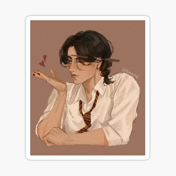 "james potter drawing " Sticker for Sale by jigglywiggly | Redbubble