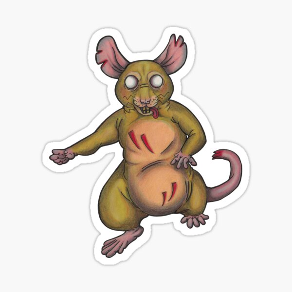 "Walking Zombie Rat" Sticker for Sale by Philosophyfox | Redbubble