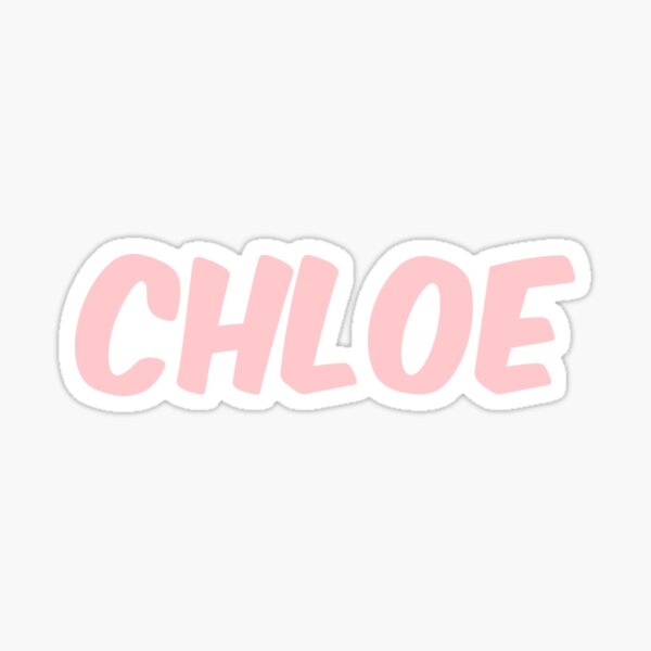 "Pink Custom Name - Chloe" Sticker by PlantLifeStudio | Redbubble
