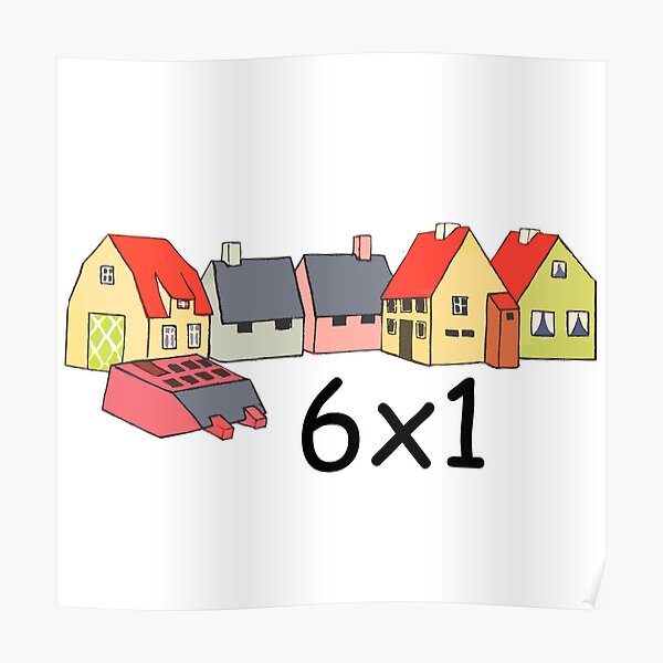 Poster « Comprendre les tables de multiplication, au fait, 6x1 », par ...