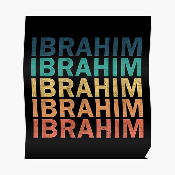 Póster «Camiseta con nombre de Ibrahim - Camiseta de artículo de regalo ...