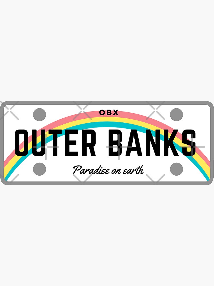 "Outer banks license plate" Sticker for Sale by Bonicrazypeople | Redbubble