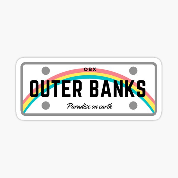 "Outer banks license plate" Sticker for Sale by Bonicrazypeople | Redbubble