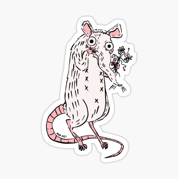 "White Rat " Sticker for Sale by Skwid-Inc | Redbubble