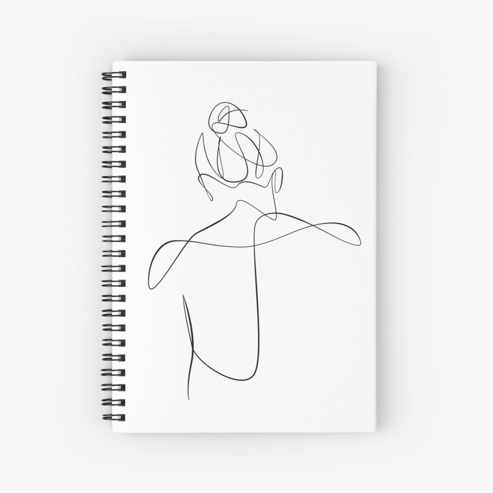 ""Woman's Back N.1" Abstract Body Outline Drawing" Poster for Sale by ...