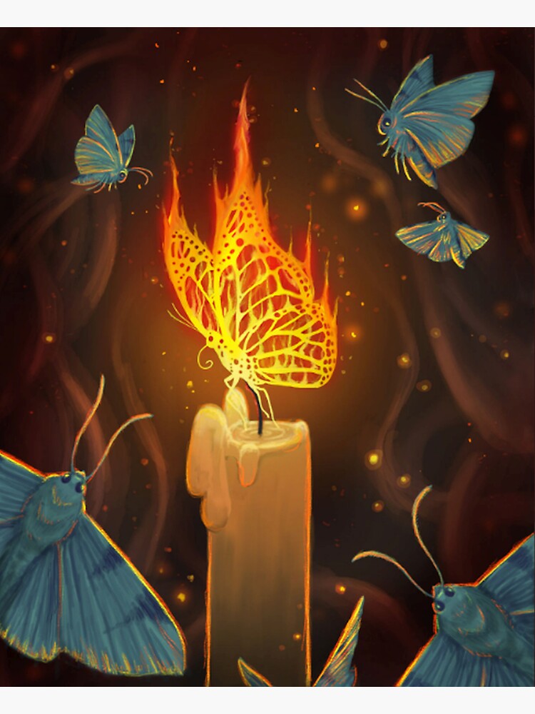 "Fire Moth" Sticker for Sale by SirMarcRichards | Redbubble