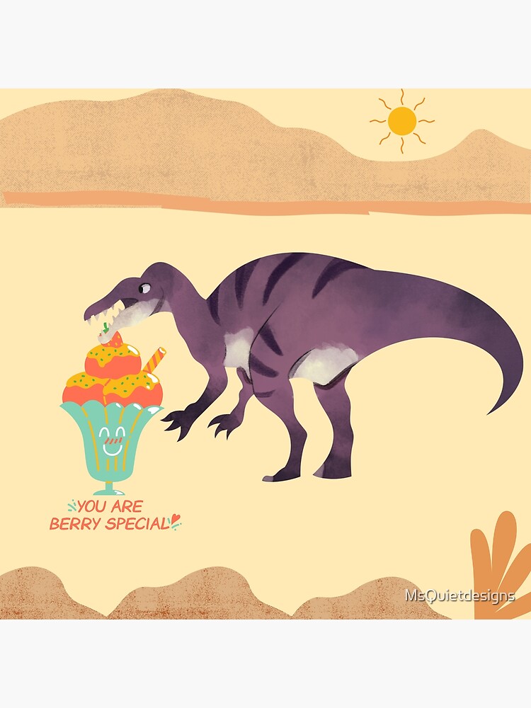 "Raptor dinosaur crushing ice-cream sundae design" Poster by ...