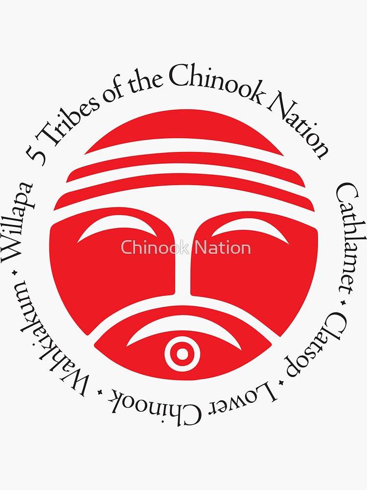 "Five Tribes & Spirit Face" Sticker for Sale by ChinookNation | Redbubble
