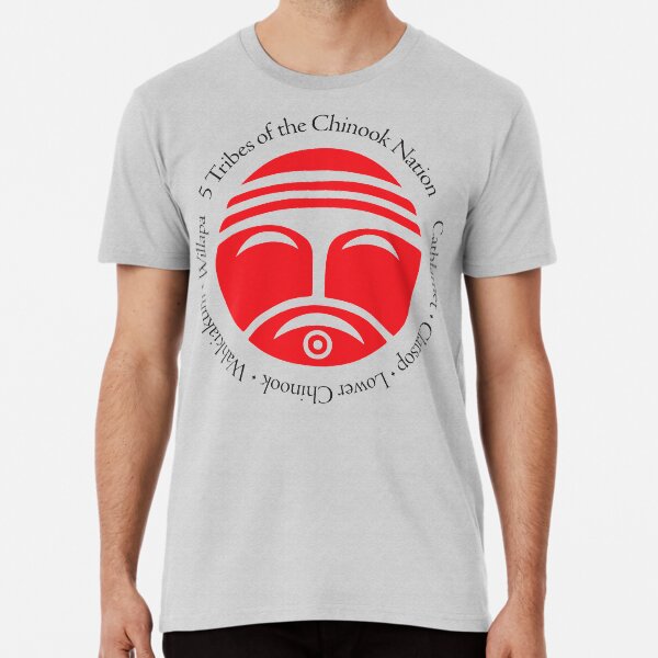 "Five Tribes & Spirit Face" Premium T-Shirt for Sale by Chinook Nation | Redbubble
