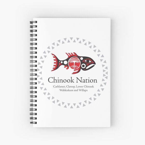 "Chinook Nation Tribal Logo, with circle zig zag" Spiral Notebook for Sale by ChinookNation ...