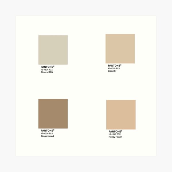 "Pantone Tan Sticker Pack" Art Print for Sale by Mushroom-Gorge | Redbubble