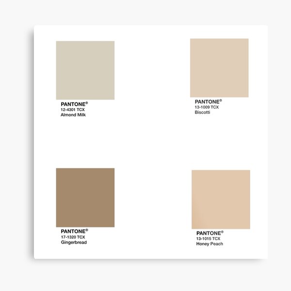 "Pantone Tan Sticker Pack" Metal Print for Sale by Mushroom-Gorge ...