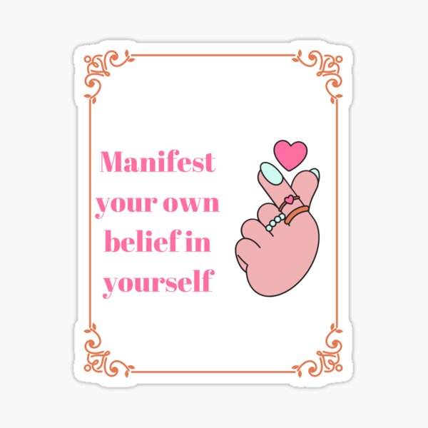 "Manifest belief" Sticker for Sale by SquirrelCreate | Redbubble