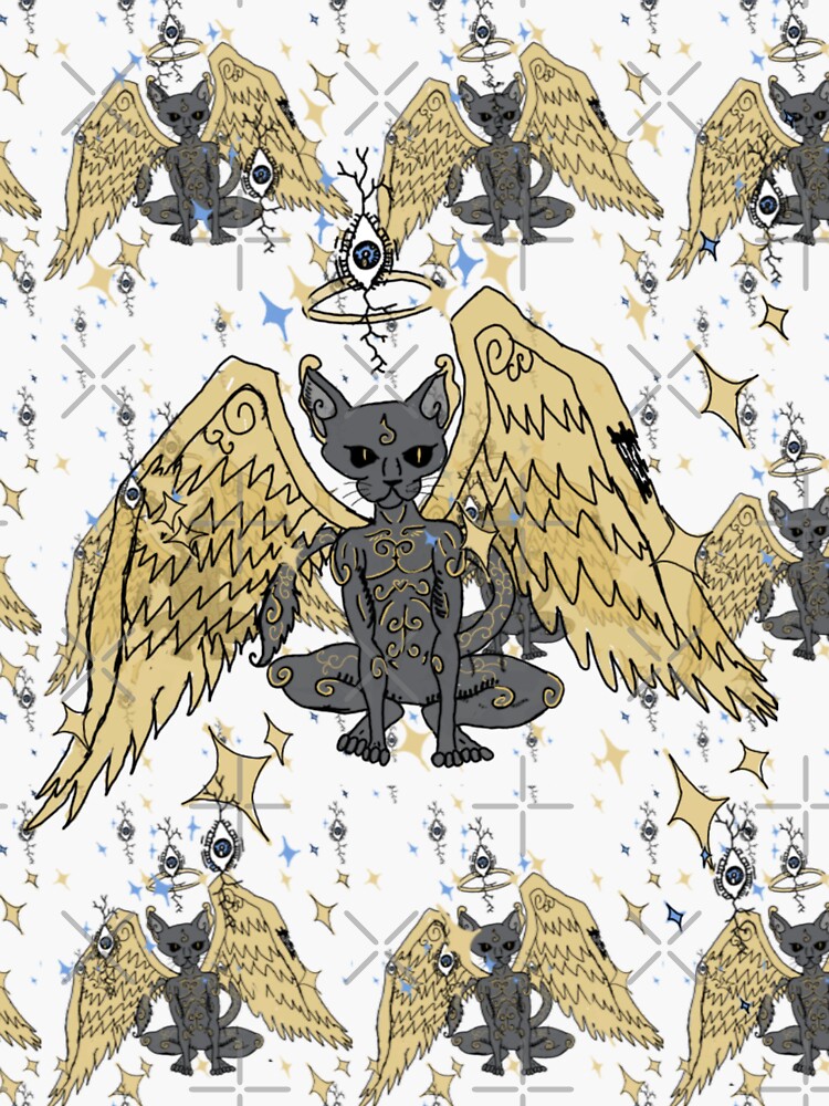 "aesthetic star cat " Sticker by darkskullart | Redbubble