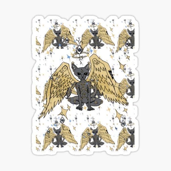 "aesthetic star cat " Sticker by darkskullart | Redbubble