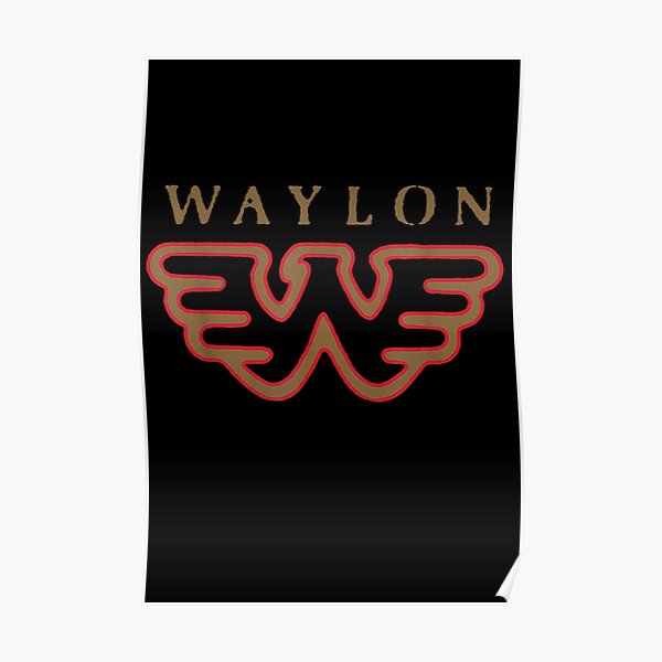 Poster « Waylon Jennings - Marchandise officielle - Logo Flying W ...