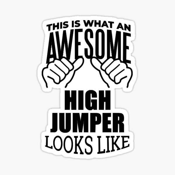 "High Jump " Sticker for Sale by linziferioli55 | Redbubble