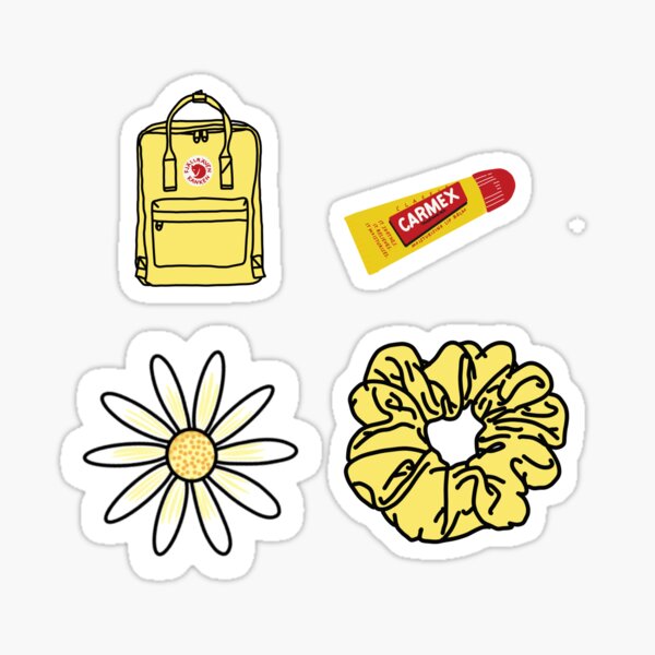 "Yellow Sticker Pack" Sticker for Sale by backtoblissart | Redbubble