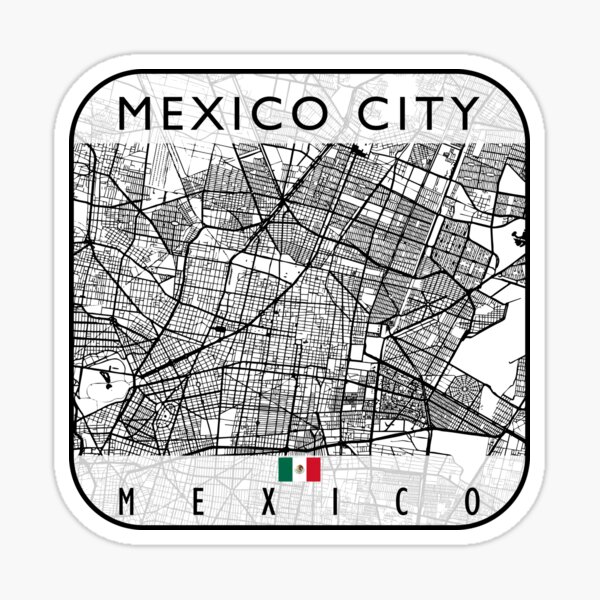 "MEXICO CITY MAP MEXICO" Sticker for Sale by hatimelhag | Redbubble