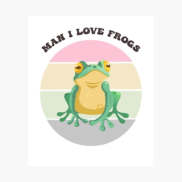 Lámina fotográfica «Hombre amo las ranas -Funny Saying Frog-Funny ...