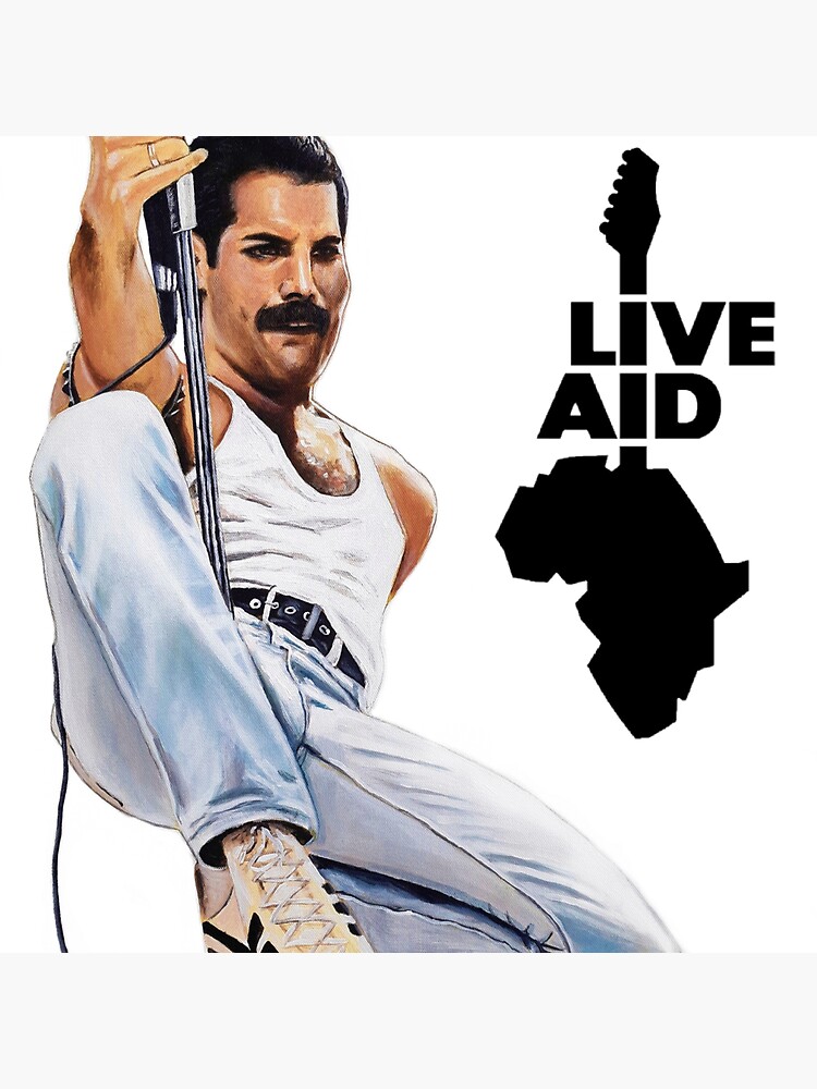 "Live Aid Logo" Sticker for Sale by Dee-J-Moore-Art | Redbubble