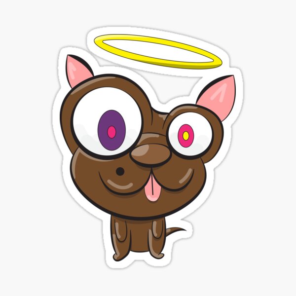 "Cute Dog - Dark Color " Sticker for Sale by SLGraphicStore | Redbubble