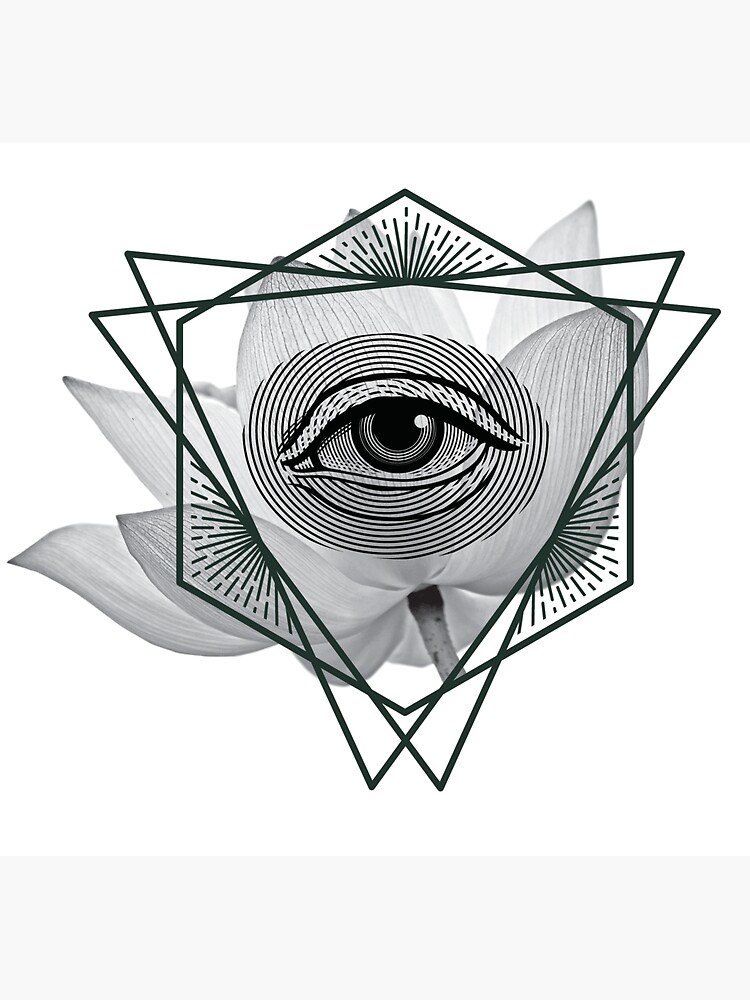 "Lotus flower - God eye" Sticker for Sale by AnastasiaNensy | Redbubble
