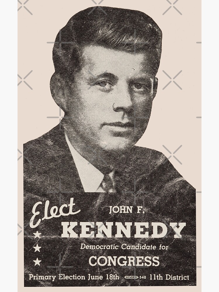 "JFK for Congress (Vintage Worn Look)" Sticker for Sale by ...