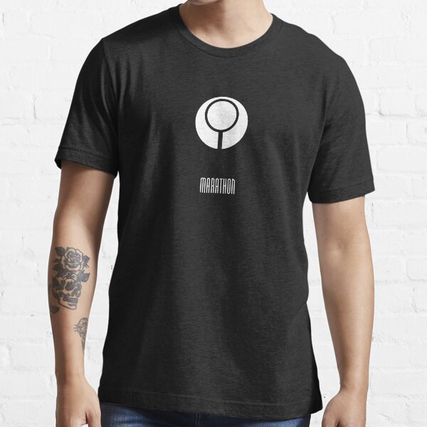 "Marathon Logo - White" T-shirt for Sale by zepfhyr | Redbubble ...