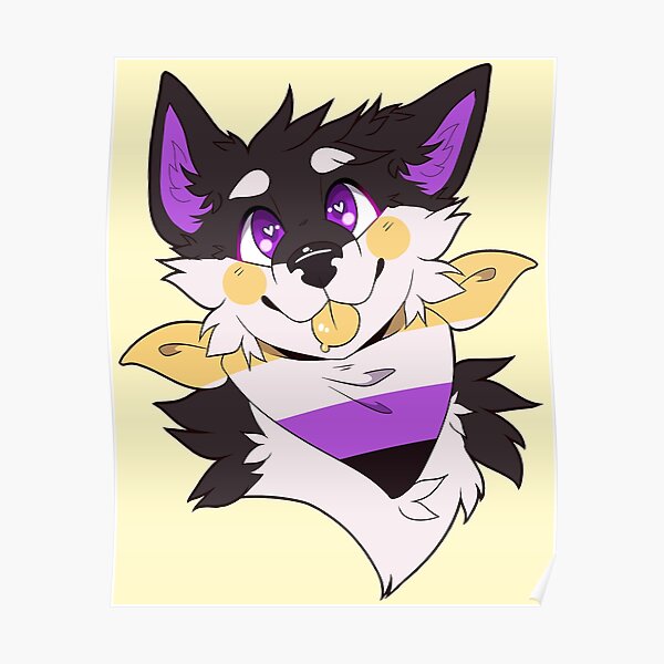 "Pride Pack | Non-binary Pride Dog" Poster for Sale by dakodils | Redbubble