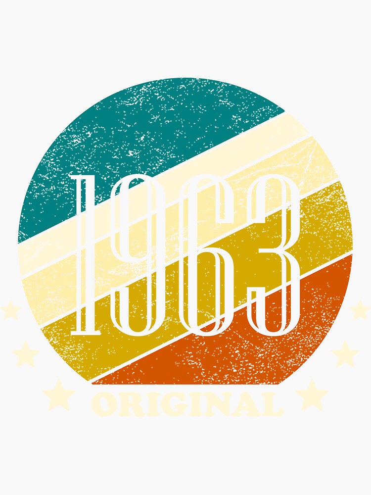 "Original Vintage retro 1963" Sticker for Sale by alviansyah02 | Redbubble