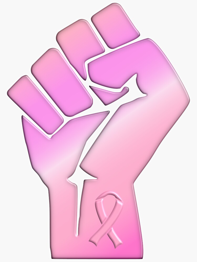 "Breast Cancer Awareness Ribbon (Fist)" Sticker for Sale by ...