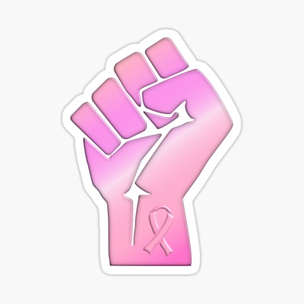 "Breast Cancer Awareness Ribbon (Fist)" Sticker for Sale by ...