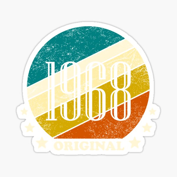 "Original Vintage retro 1968" Sticker for Sale by alviansyah02 | Redbubble