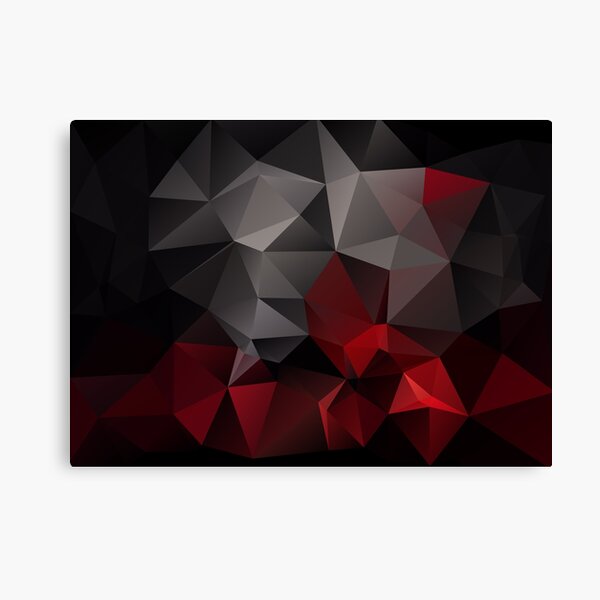 "Abstract background of triangles polygon wallpaper in black red colors ...
