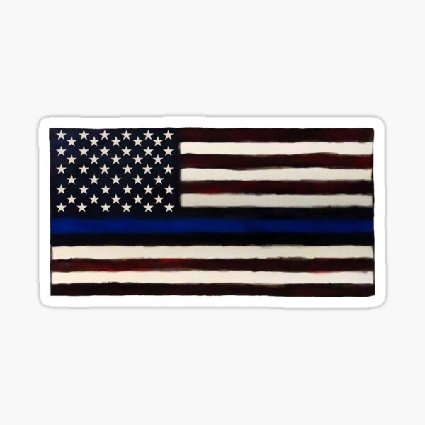 "Blue Line American Flag" Sticker for Sale by IzzyIzzy2spd | Redbubble