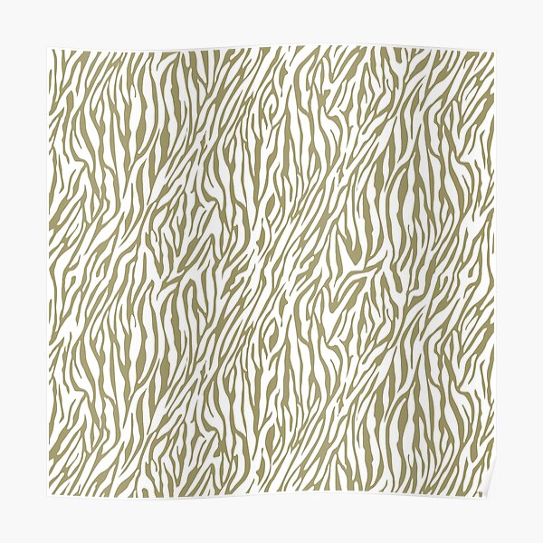 "Gold Zebra Print" Poster by pencreations | Redbubble