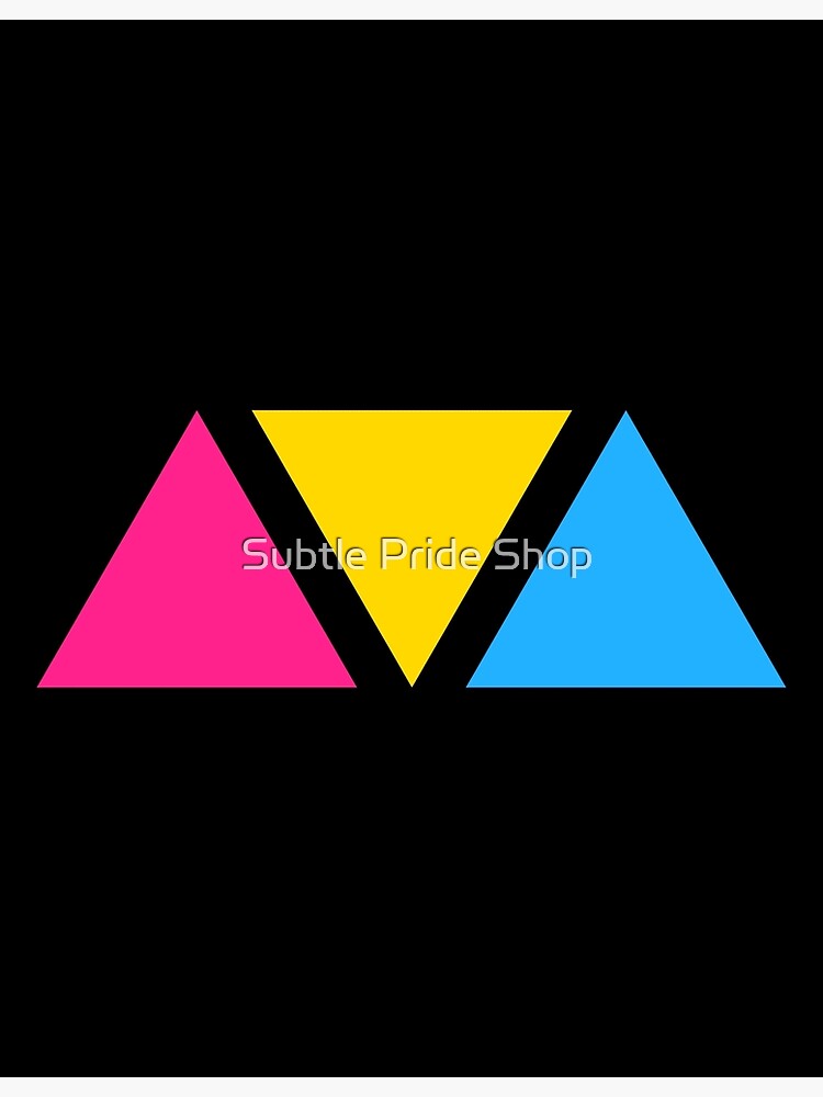 "Triangles. Pansexual Pride Flag. Subtle Pansexual Pride" Poster by ...