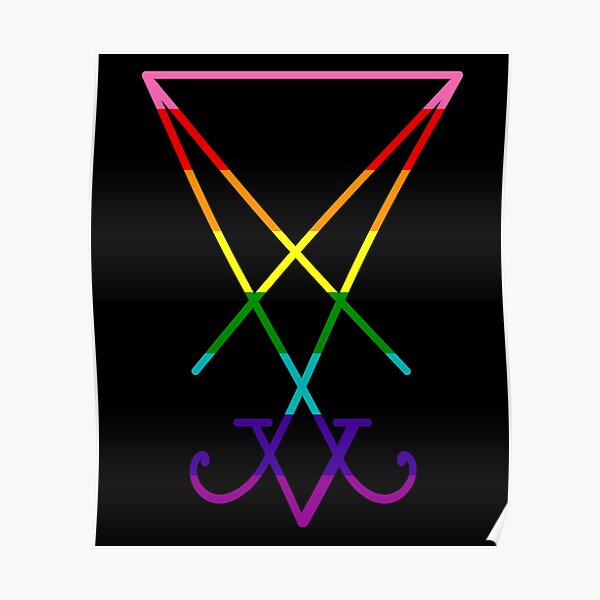 "Lucifer Sigil Gay Pride Rainbow" Poster for Sale by AlasAHintStudio ...