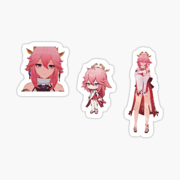 "Genshin Impact Yae Miko Sticker Set" Sticker for Sale by pokeenix ...