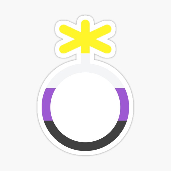 "Nonbinary Symbol. Non Binary Flag. Subtle Nonbinary Pride" Sticker for ...