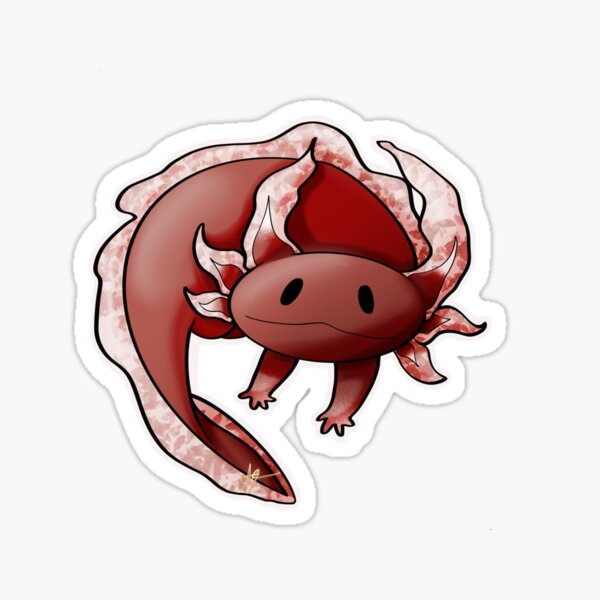 "Cute Red Axolotl Sticker " Sticker for Sale by Echo-Esc | Redbubble