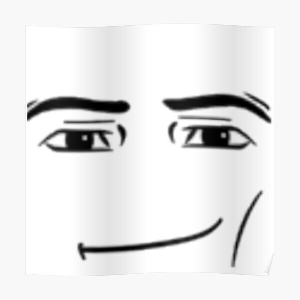 "Roblox Man Face" Poster for Sale by PIstachio-shell | Redbubble