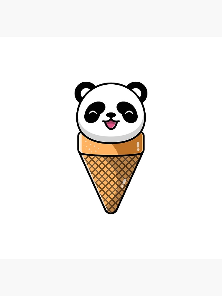 "cute panda ice cream" Poster by mukhamadrifai | Redbubble