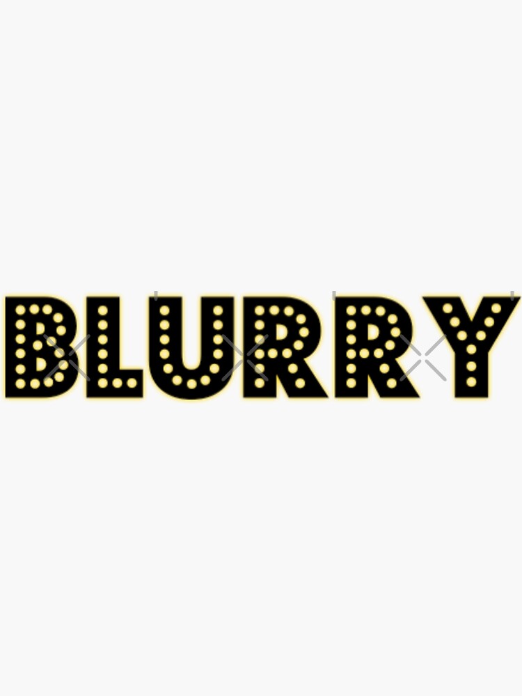 "Blurry" Sticker for Sale by Chateau14 | Redbubble