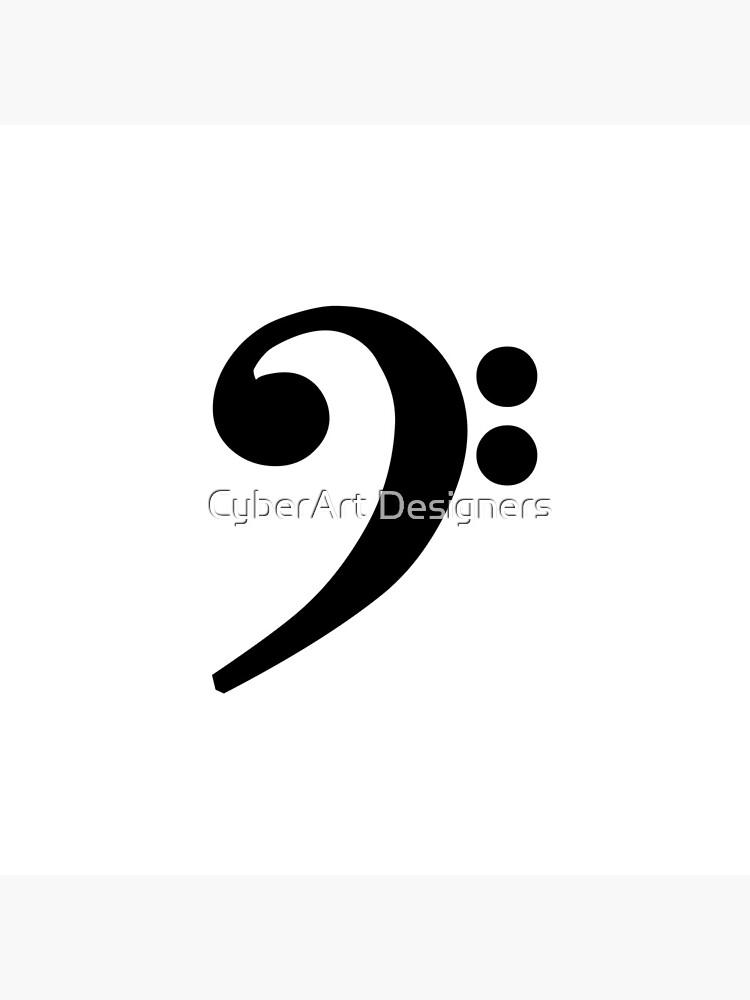 "Bass clef - Musical symbol" Poster by cyberartdesi | Redbubble