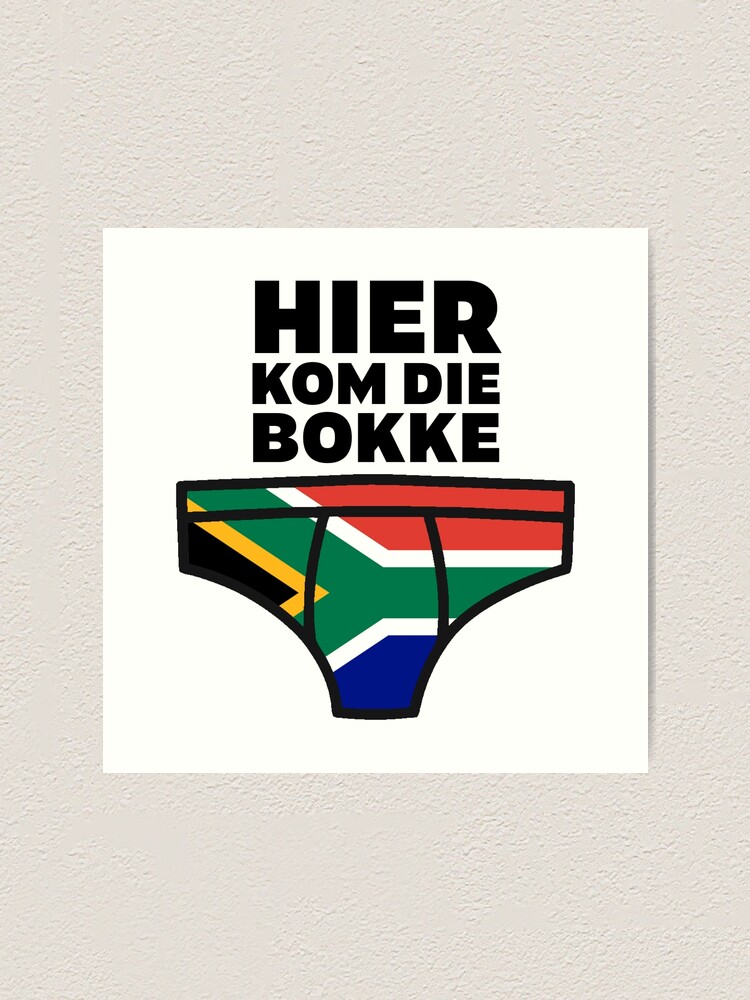 "Hier kom die bokke - Springboks - South Africa" Art Print for Sale by ...
