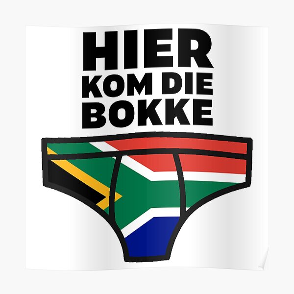 "Hier kom die bokke - Springboks - South Africa" Poster by arendbotha ...