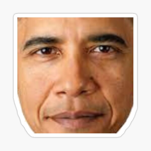 "Obama Face" Sticker for Sale by UrbanBubules | Redbubble
